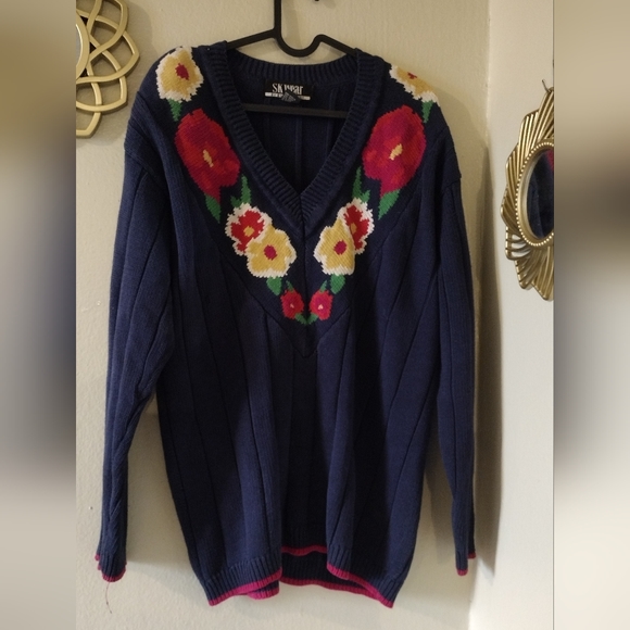 skwear | Sweaters | Vintage Sk Wear Floral Sweater | Poshmark